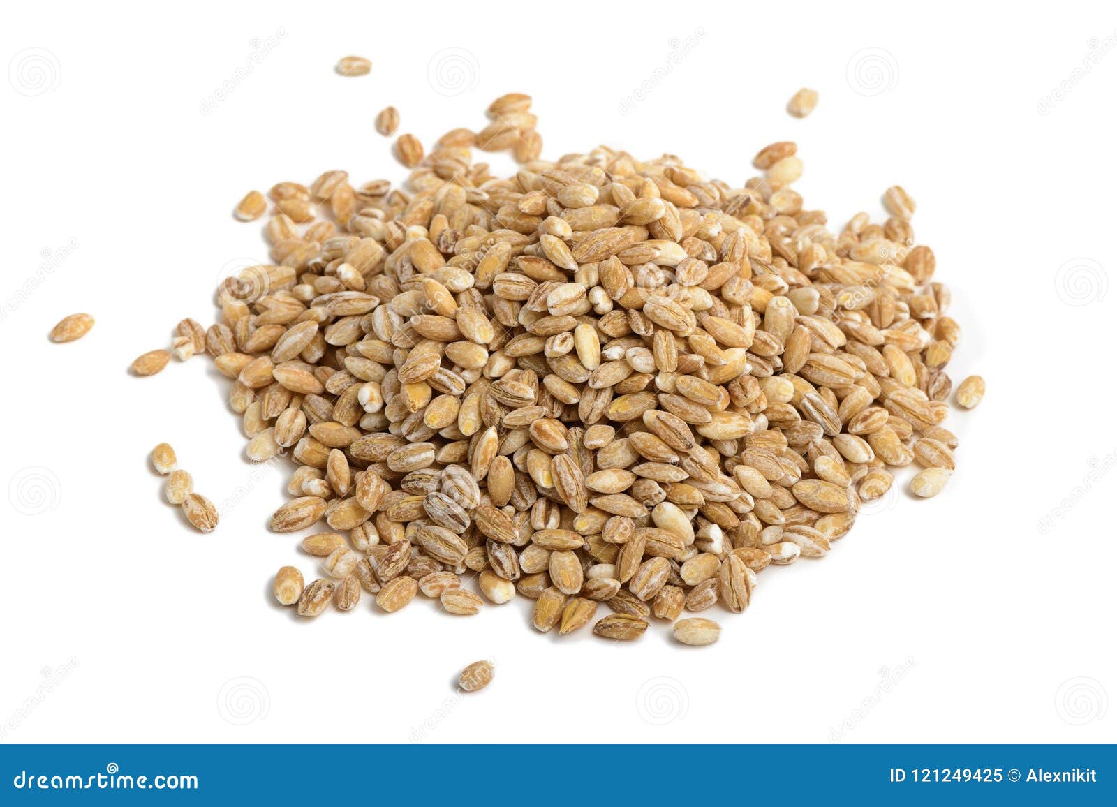Barley Bunch Isolated On White Background. Grain Bouquet Royalty-Free ...