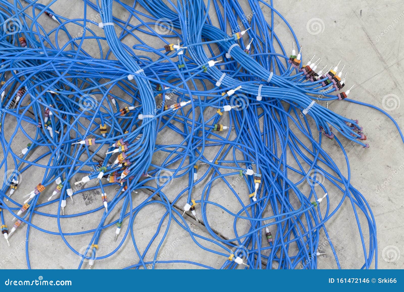 Blue Cables Of Telecommunication Network Royalty-Free Stock Photography ...