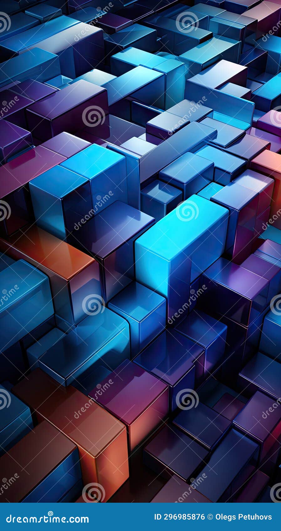 A Bunch of Blue and Red Boxes that are Stacked on Top of Each Other on ...