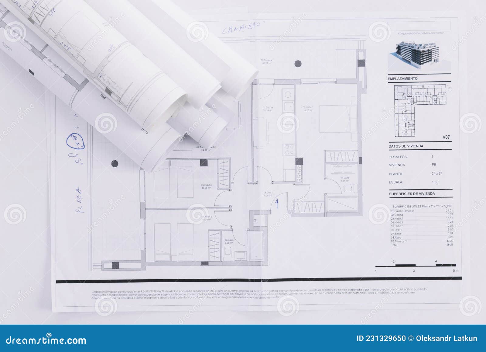 Bunch Blueprints. High Quality Beautiful Photo Concept Stock Photo ...