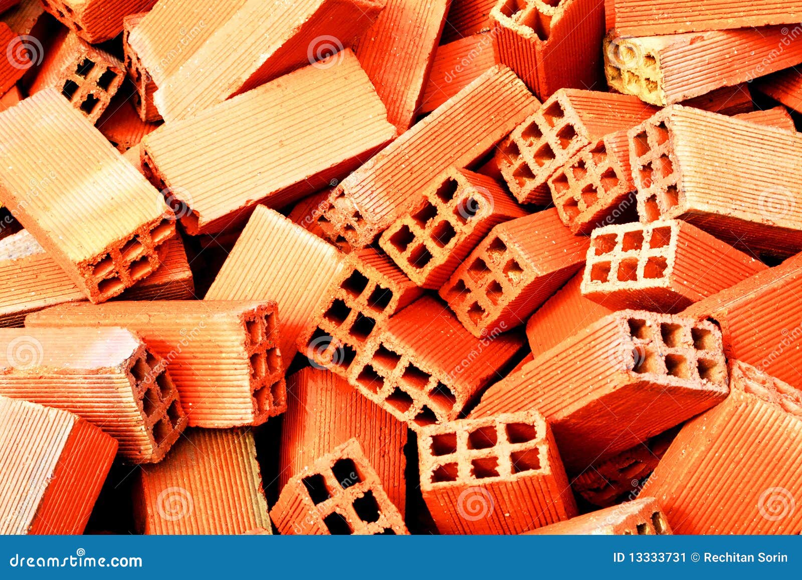 Bunch of bricks stock image. Image of brick, contrast - 13333731