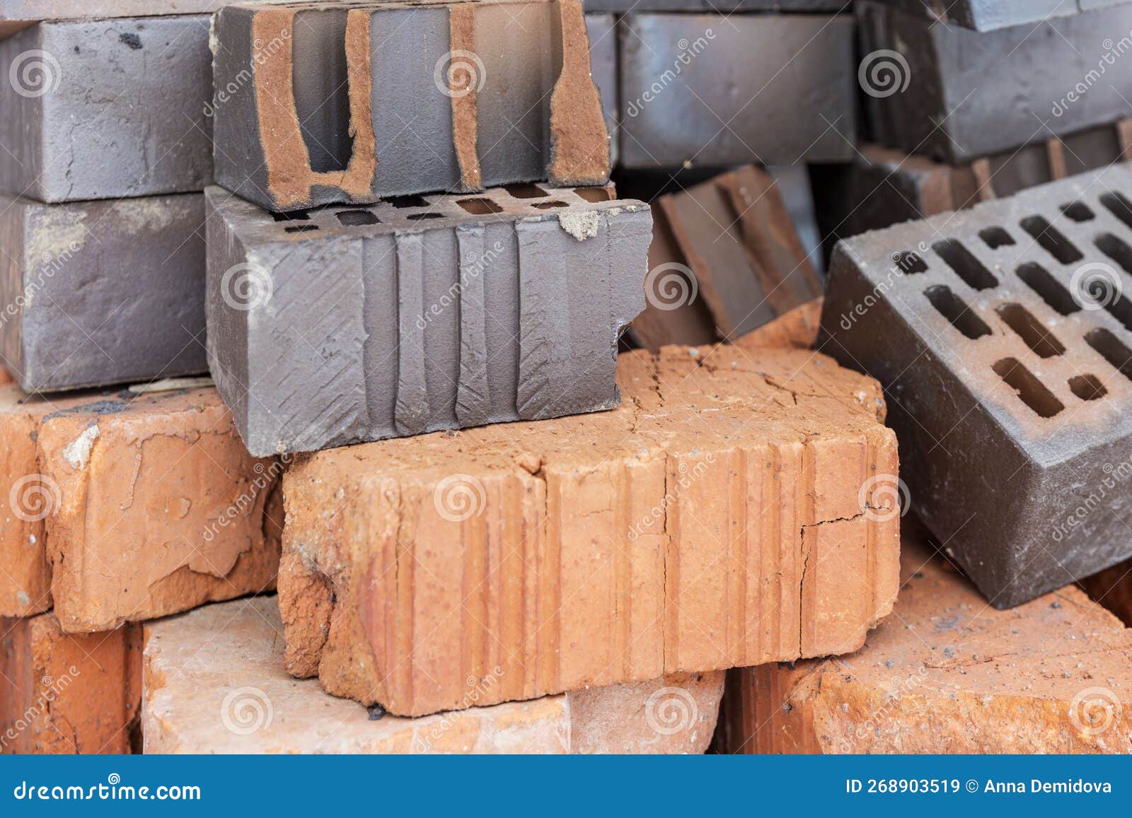A Bunch of Bricks. Material for Construction and Repair Stock Image ...