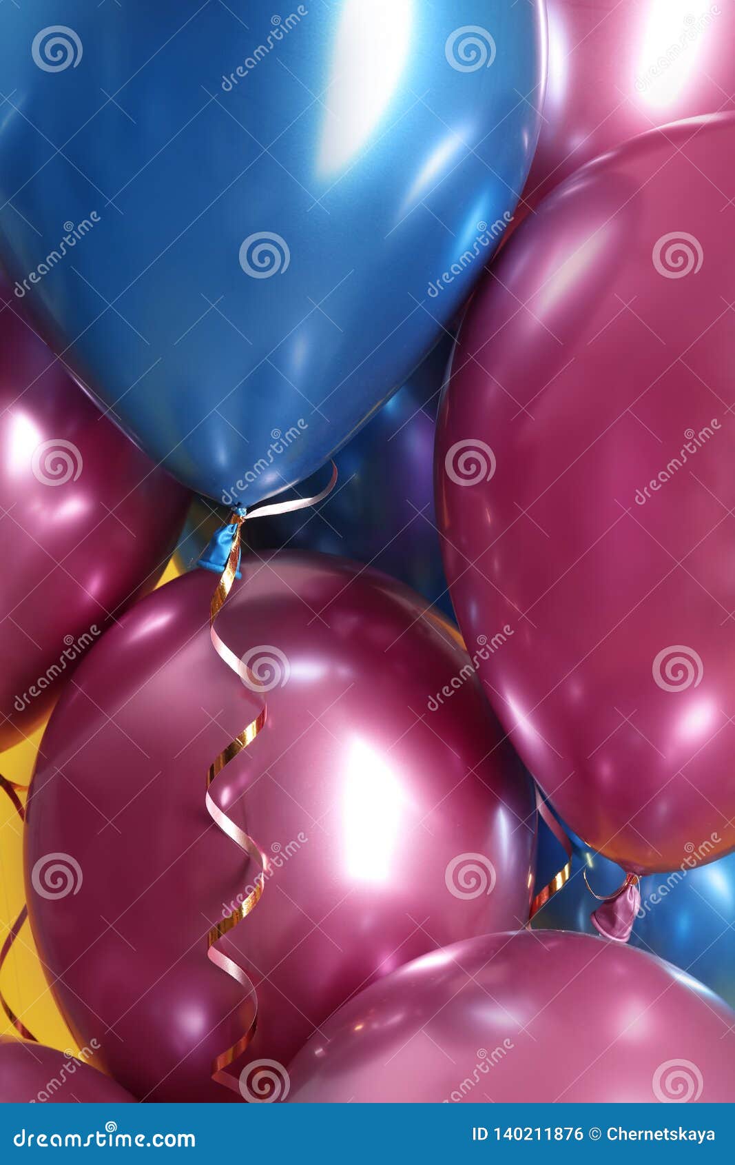 Bunch of Bright Balloons, Closeup View. Stock Photo - Image of bright ...