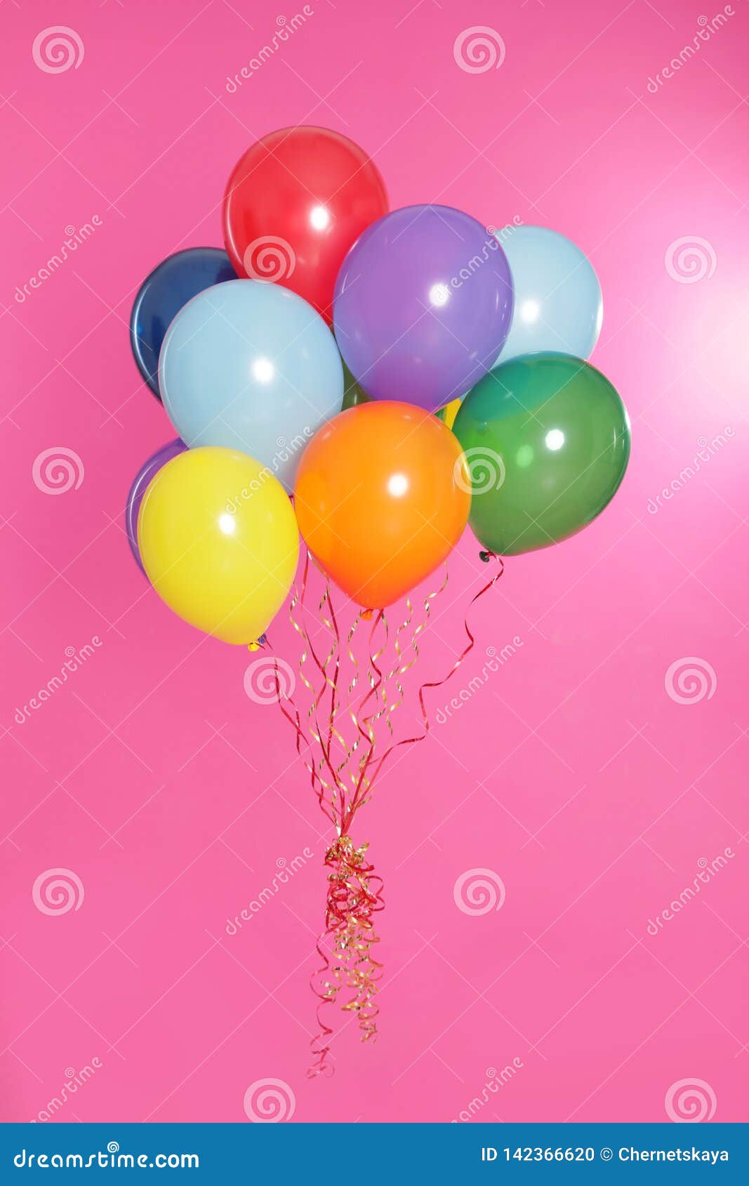 Bunch of bright balloons stock photo. Image of celebration - 142366620