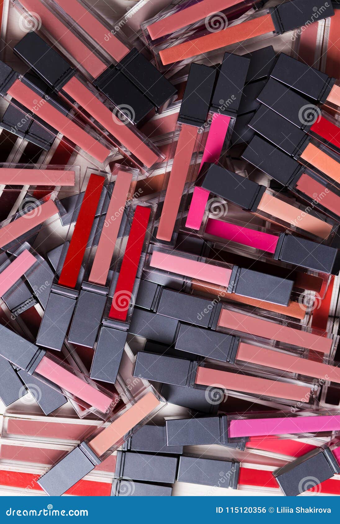 A Bunch of Bright Red Bor, Red, Pink Lipsticks Lip Gloss on White ... A Bunch of Bright Red Bor, Red, Pink Lipsticks Lip Gloss on White ...