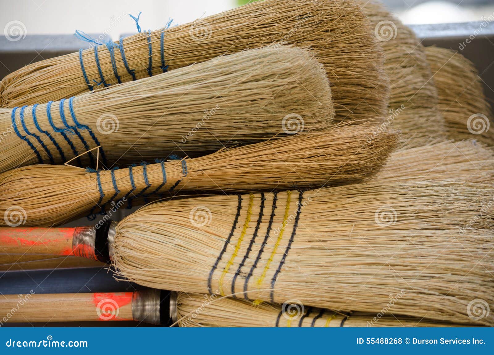 Bunch of brooms stock photo. Image of lying, home, corn - 55488268