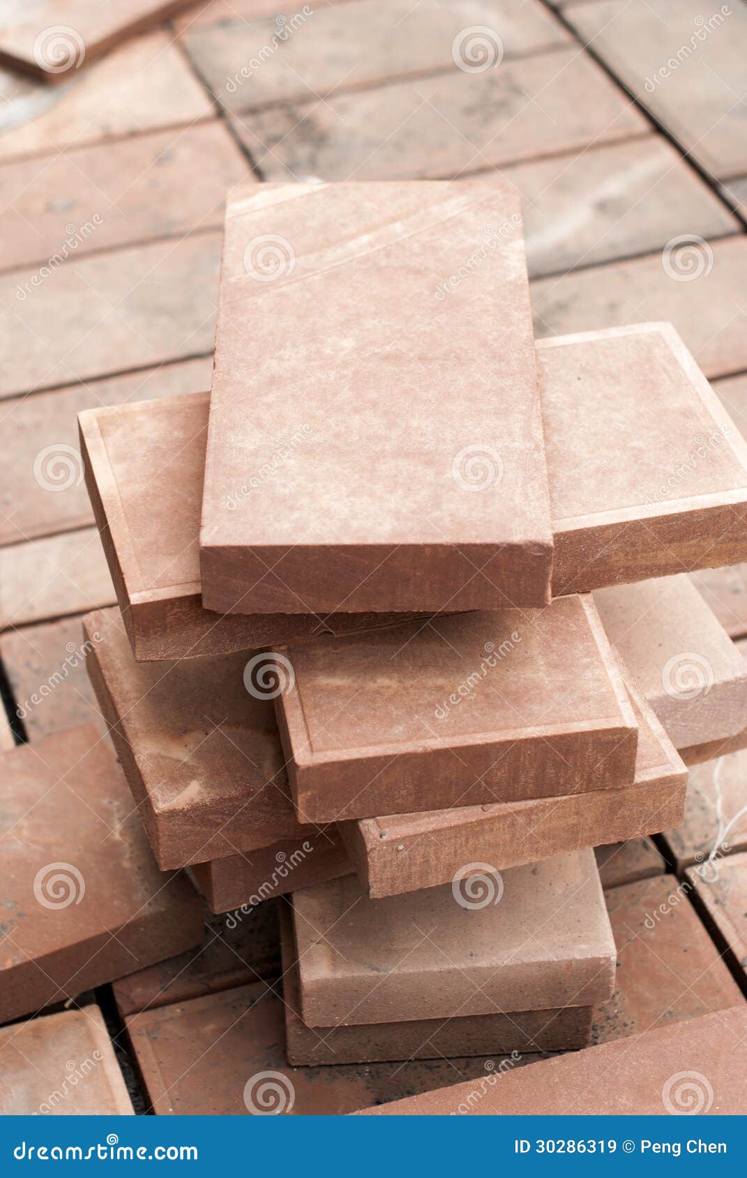 Red slate stock image. Image of masonry, stone, house - 30286319