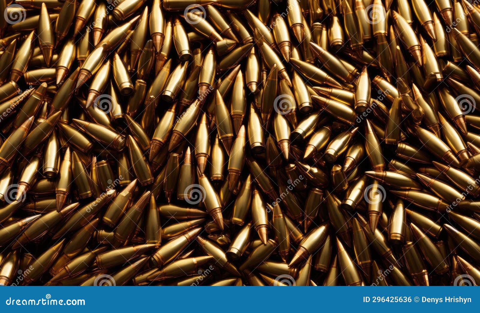 A Tower of Spent Bullet Shells Standing Tall and Proud Stock ...