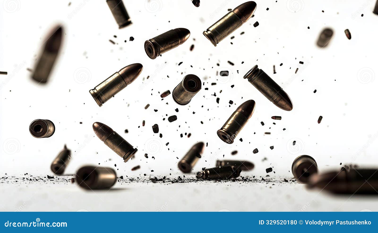 A Bunch of Bullets Falling from the Sky Stock Photo - Image of ...