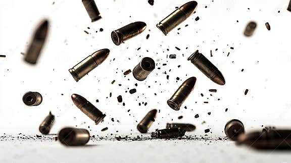 A Bunch of Bullets Falling from the Sky Stock Photo - Image of ...