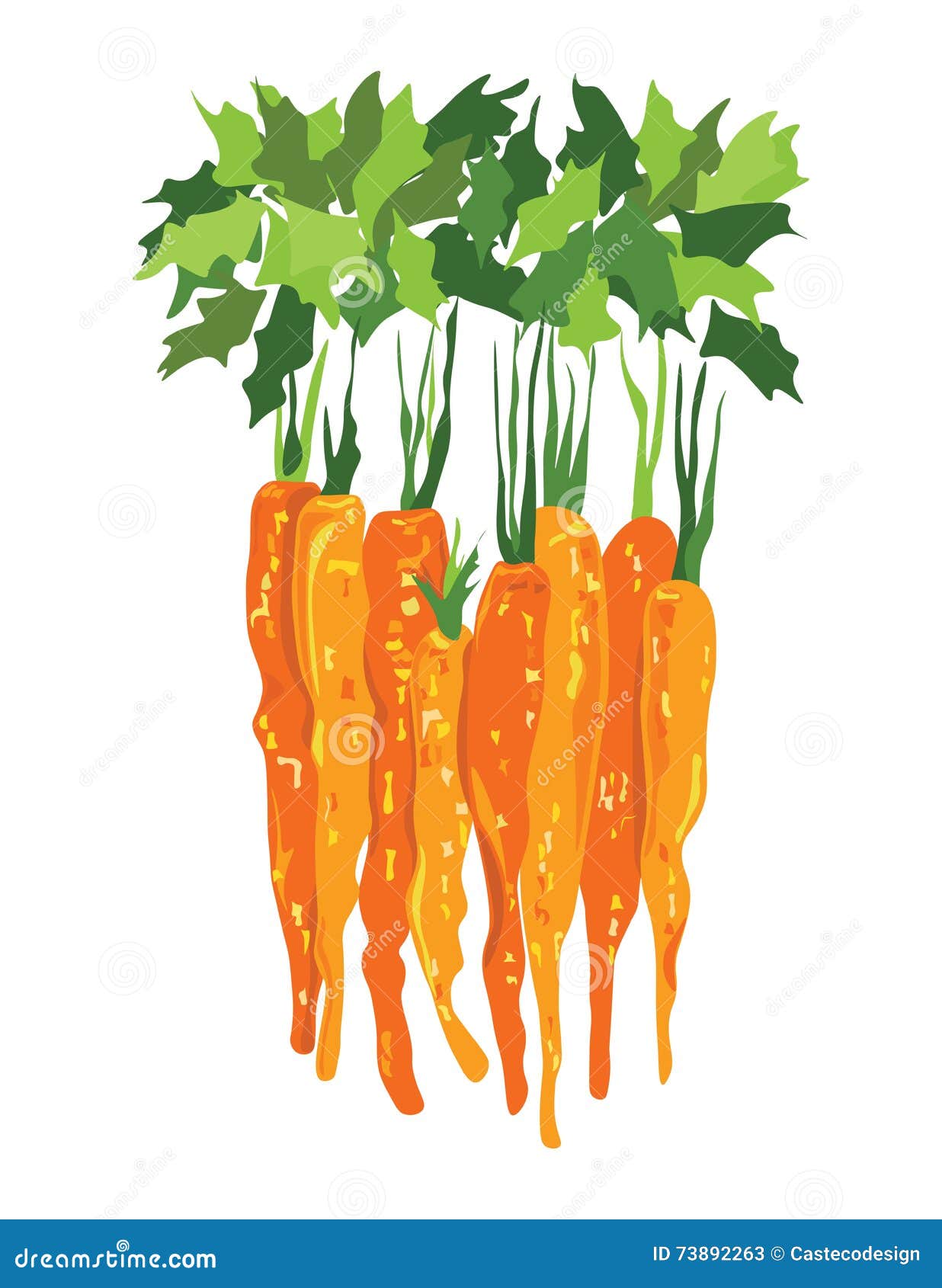 Bunch of Carrots Abstract Illustration Stock Vector - Illustration of ...