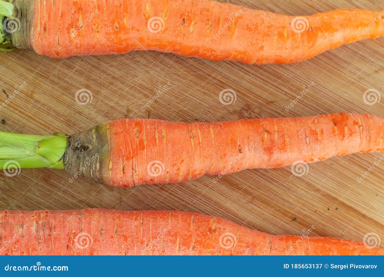Bunch of Carrots Orange Root Vegetable Long and Clean on a Beige ...