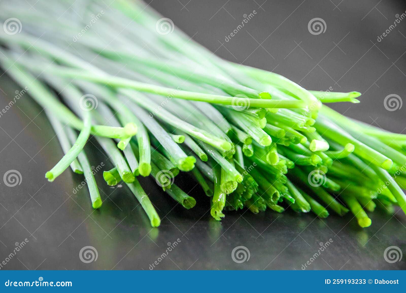 Bunch of Chives Closeup View Stock Image - Image of background ...