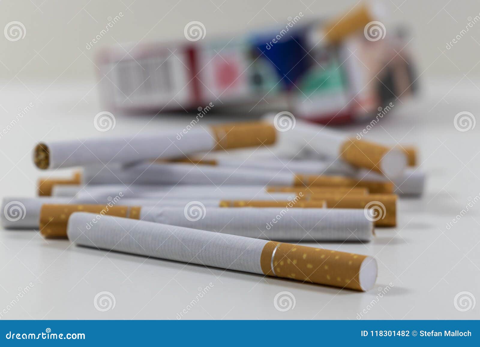 A Bunch of Cigarettes Close Up Stock Photo - Image of addict, quitting ...