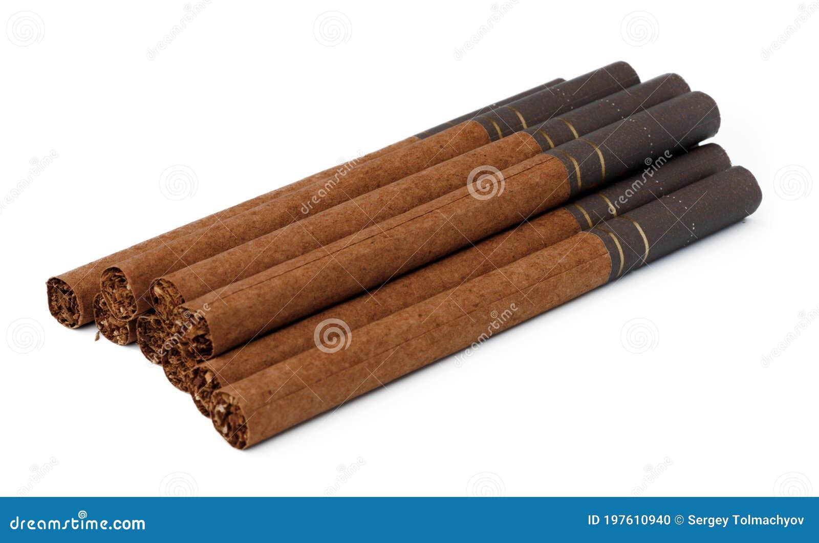 Bunch of Cigarettes Isolated on White Background Stock Photo - Image of ...