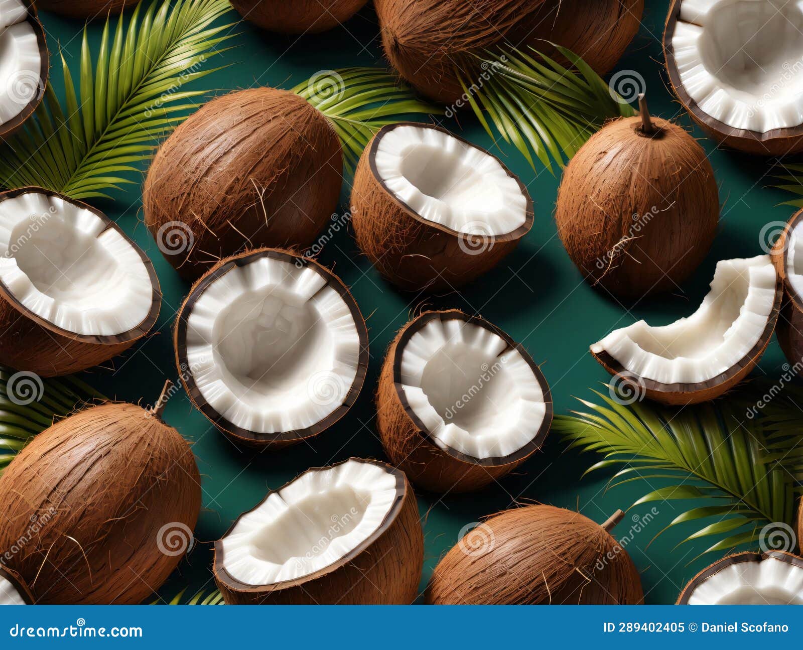 A Bunch of Coconuts Sitting on Top of a Table. Generative AI Stock ...