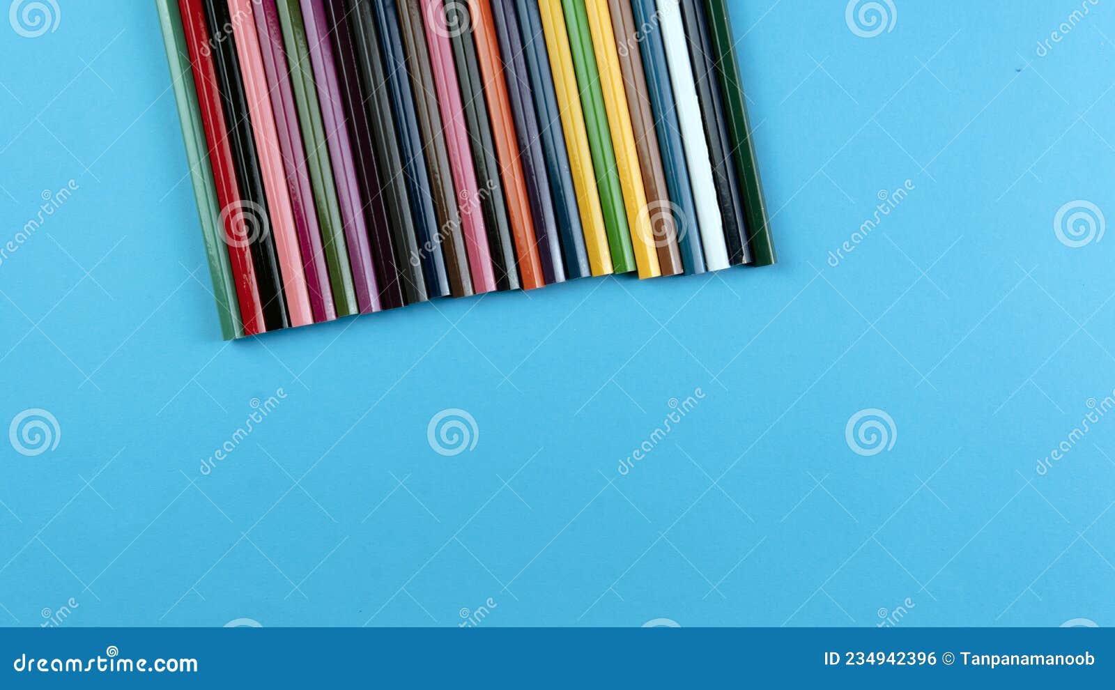 A bunch of color pencil stock photo. Image of education - 234942396
