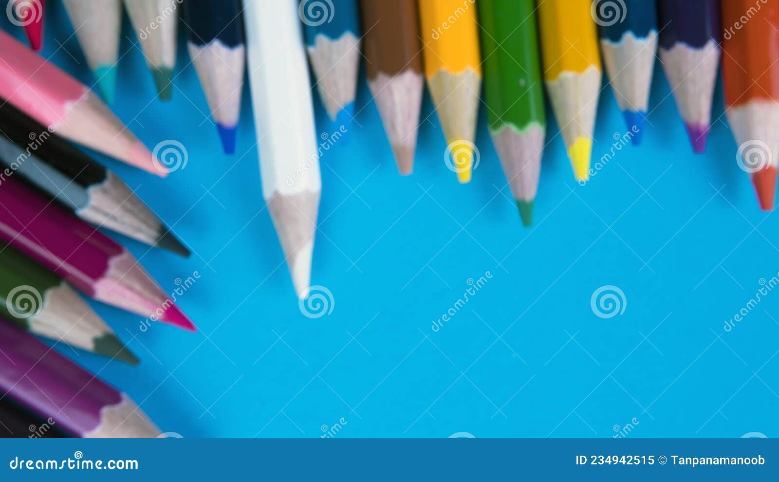 A bunch of color pencil stock image. Image of crayon - 234942515