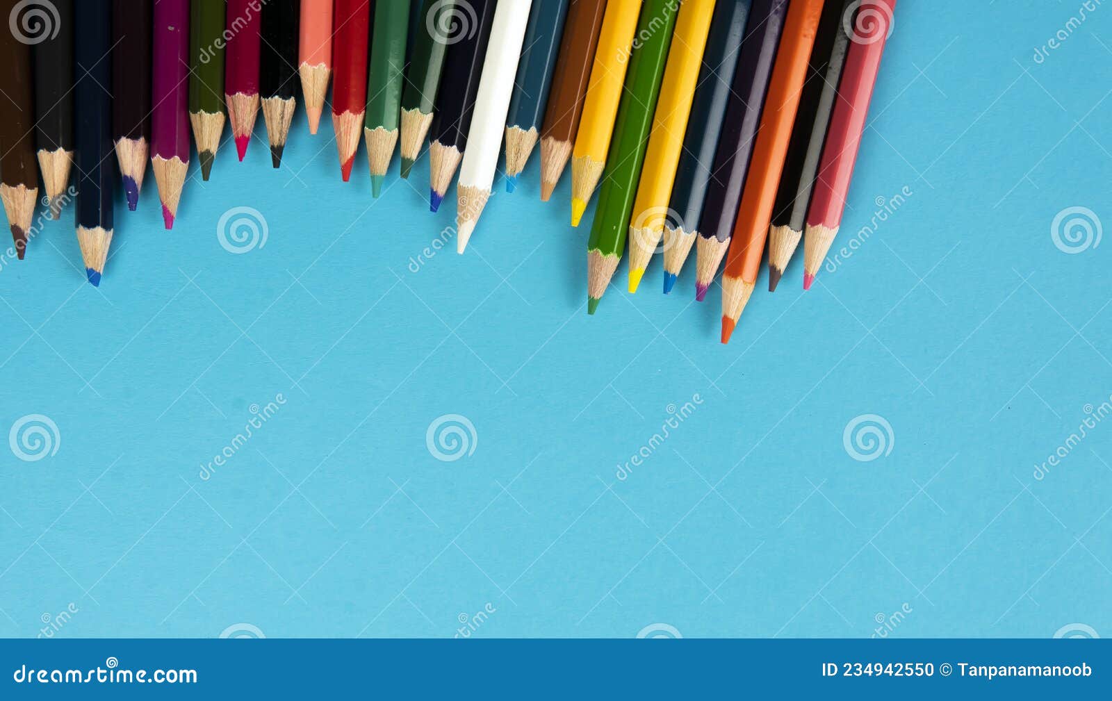 A bunch of color pencil stock photo. Image of craft - 234942550