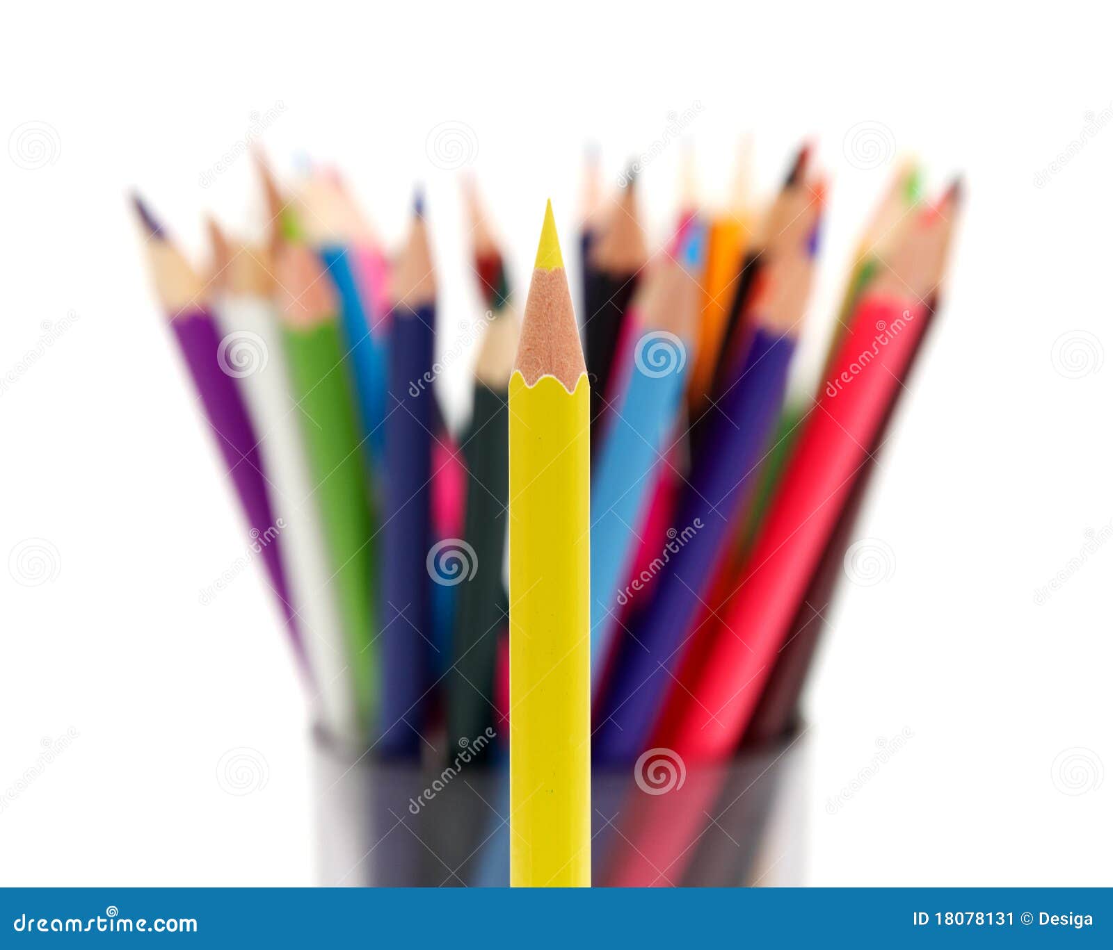 A bunch of color pencils stock image. Image of close - 18078131