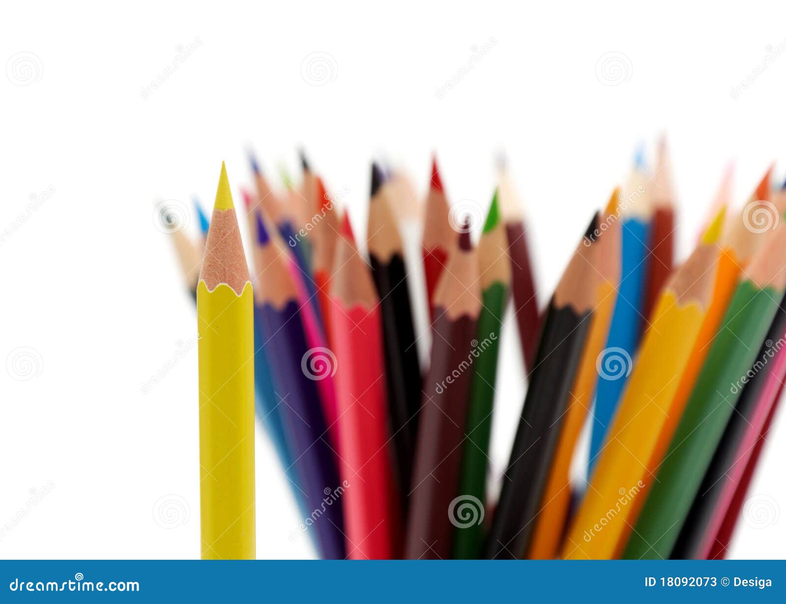 A bunch of color pencils stock image. Image of blue, orange - 18092073
