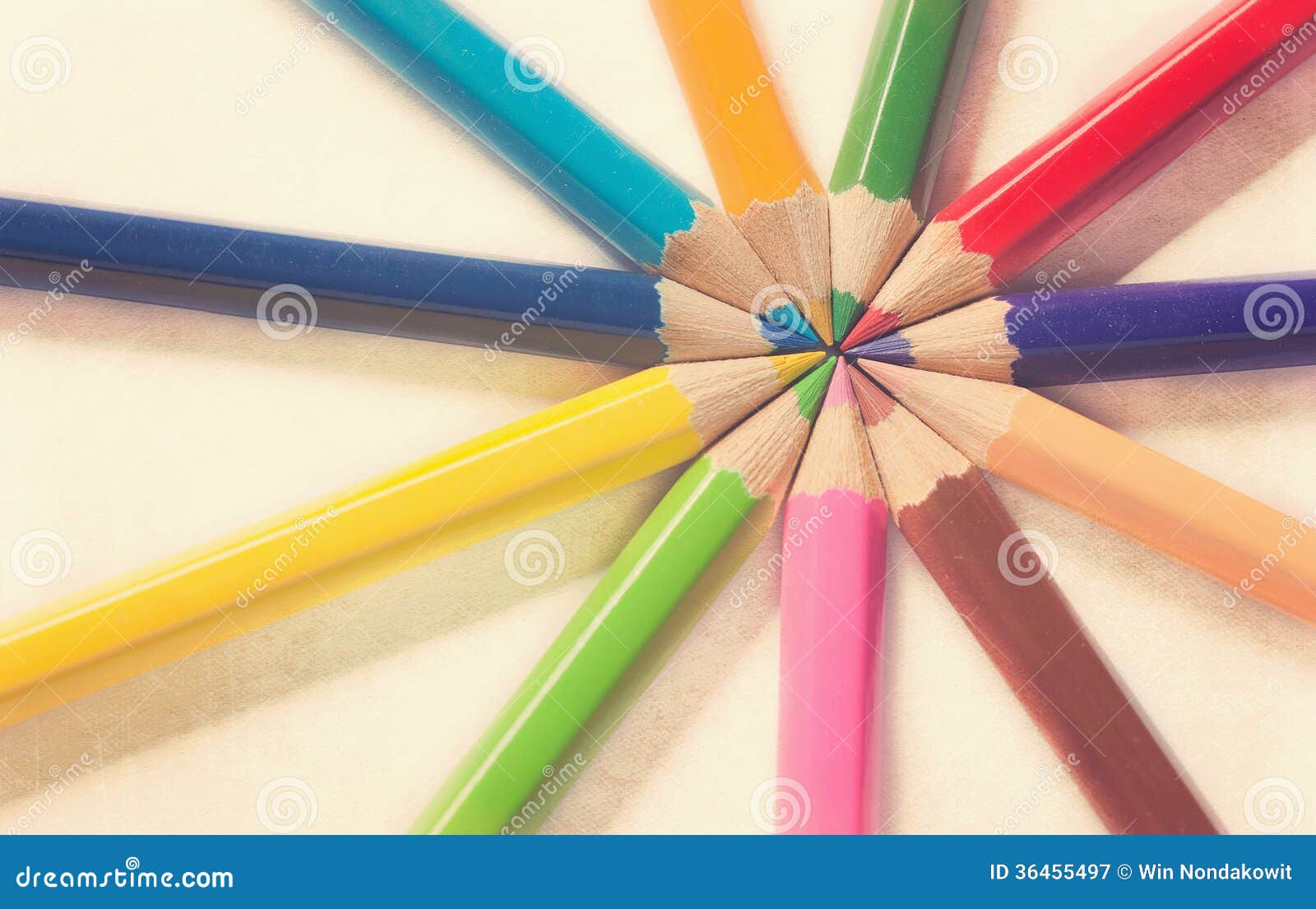 Bunch of color pencils stock image. Image of school, retro - 36455497