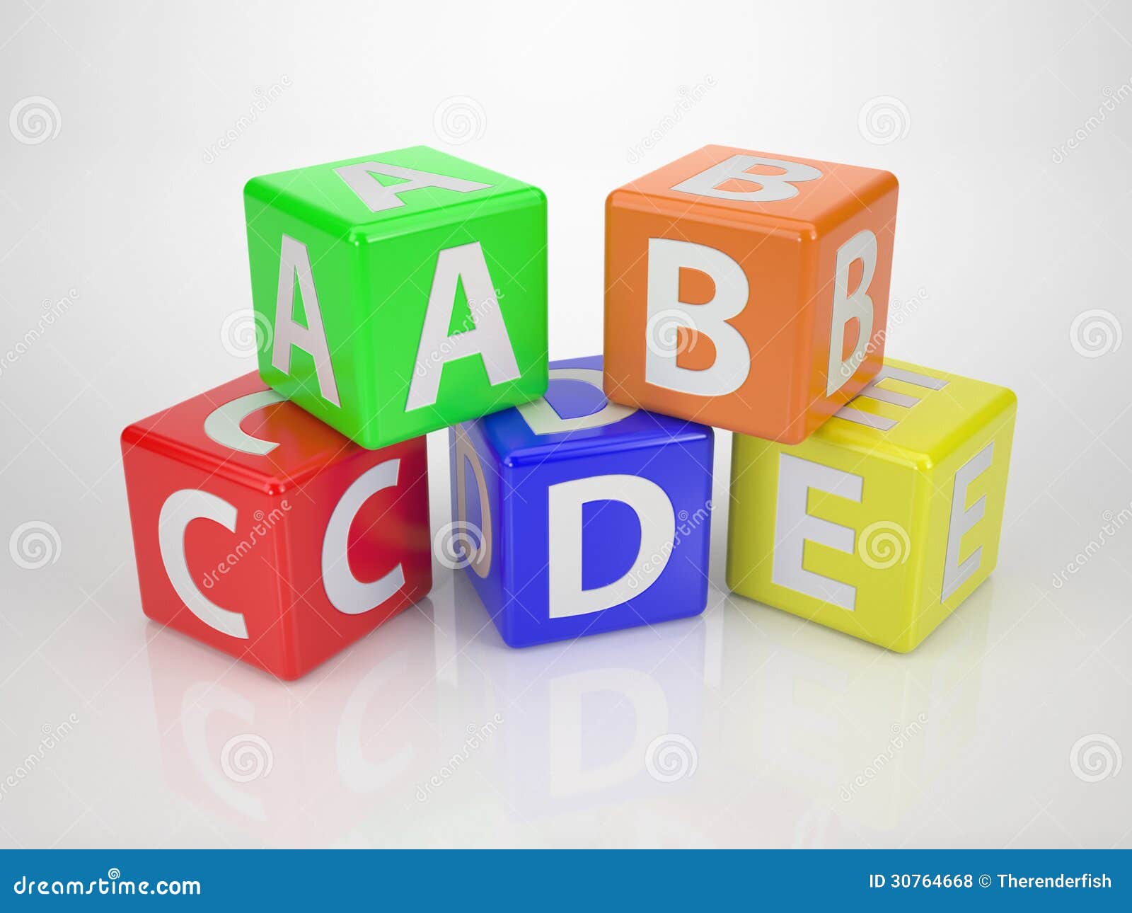 Bunch of Colored Letter Dices - Series Letterdices Stock Illustration ...