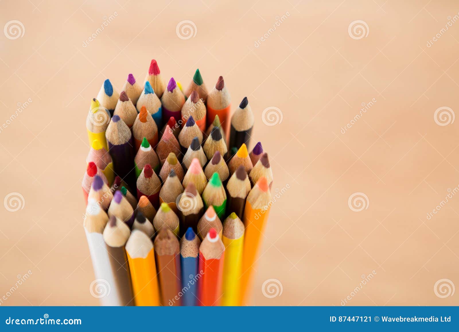 Bunch Colored Pencil Beige Background Stock Photos - Free & Royalty ...