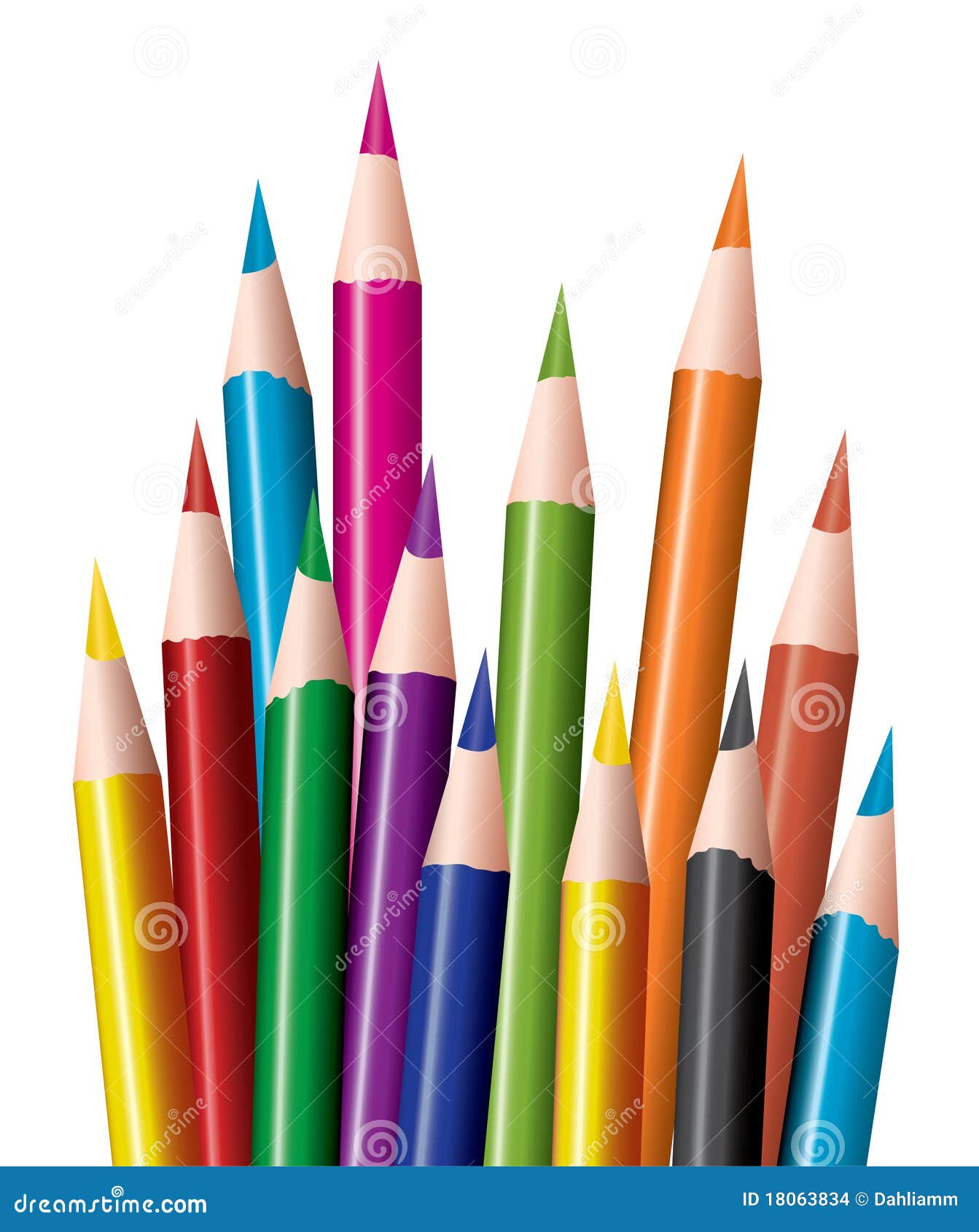 Bunch of colored pencils stock vector. Illustration of education - 18063834 Bunch of colored pencils stock vector. Illustration of education - 18063834