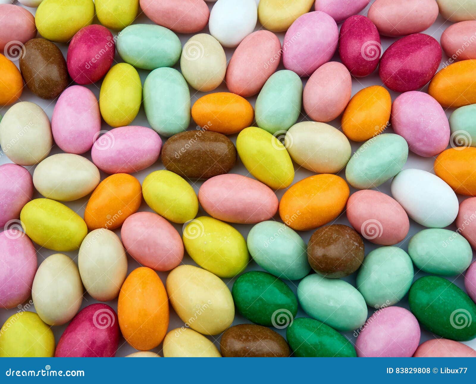 Bunch Colored Sugared Almonds Closeup Background Stock Photo - Image of ...