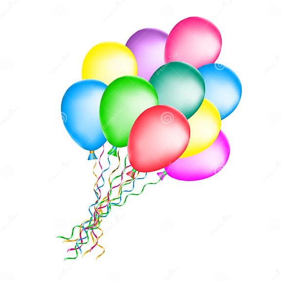 Bunch Of Colorful Balloons Stock Vector Illustration Of Balloon 36180230