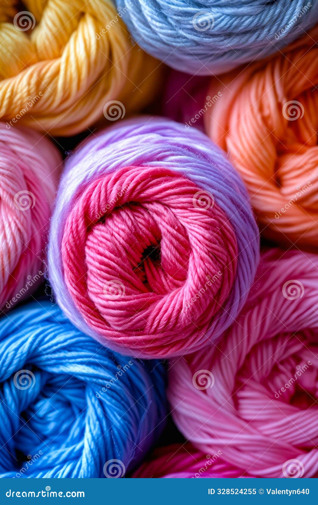 A Bunch of Colorful Balls of Yarn in a Pile. Generative AI Stock ...