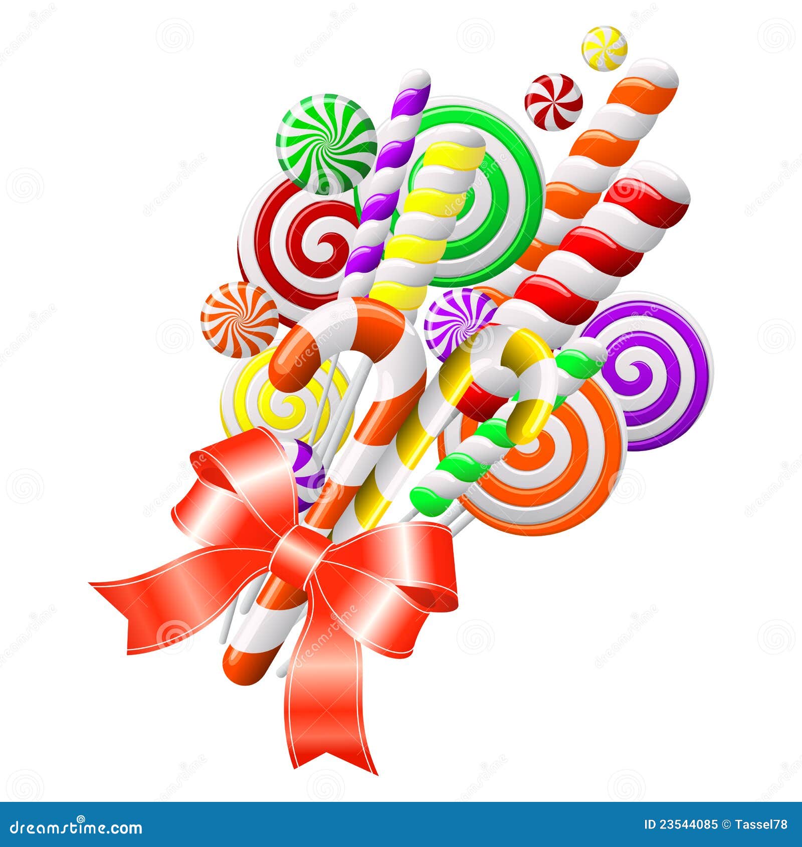 Bunch of colorful candies stock vector. Illustration of holiday - 23544085