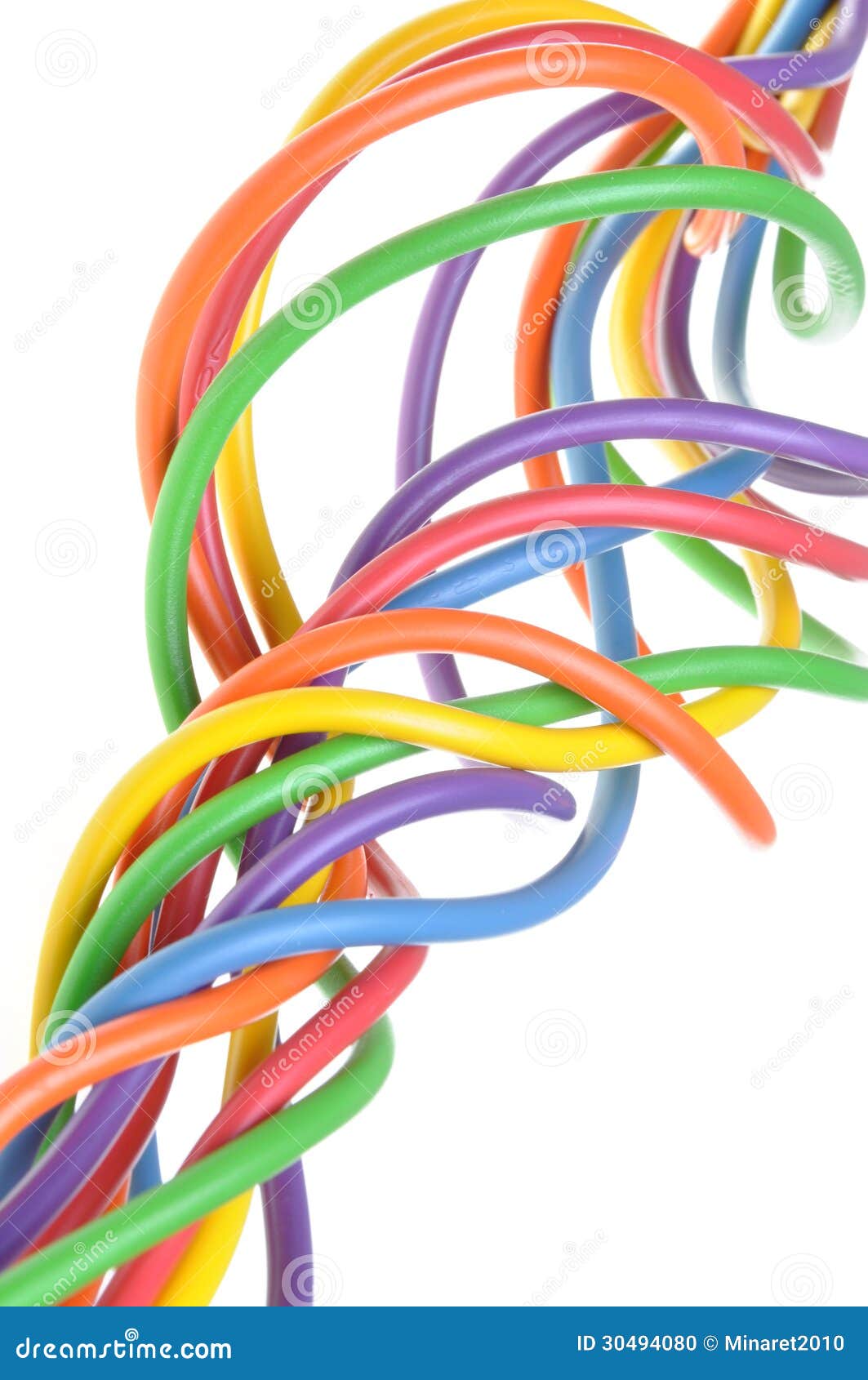 Bunch of Colorful Electrical Wires Stock Photo - Image of isolation ...