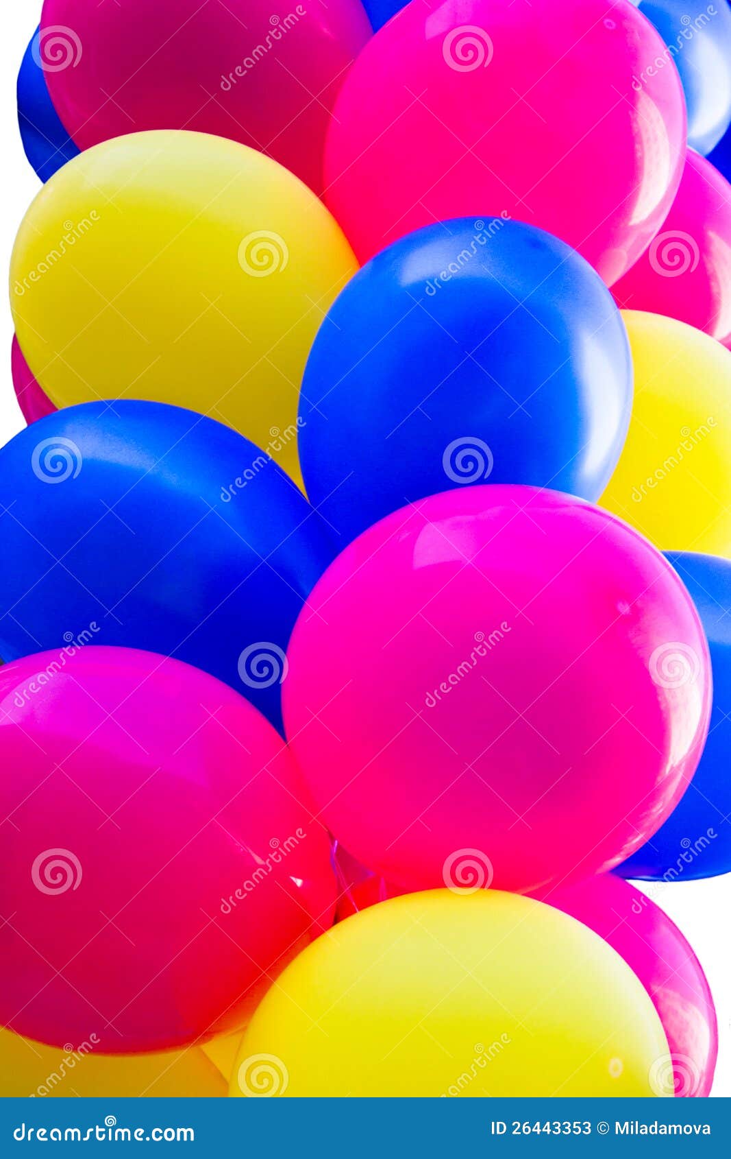 Bunch of Colorful Festive Balloons Stock Image - Image of gravity ...