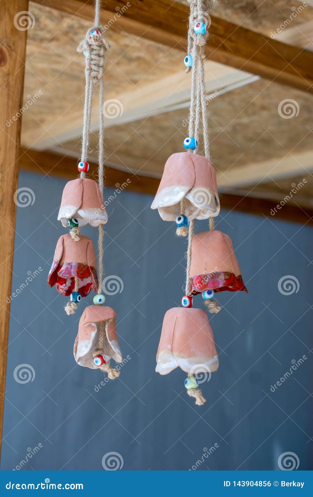 A Bunch of Colorful Miniature Bells Hanging Stock Photo - Image of ...
