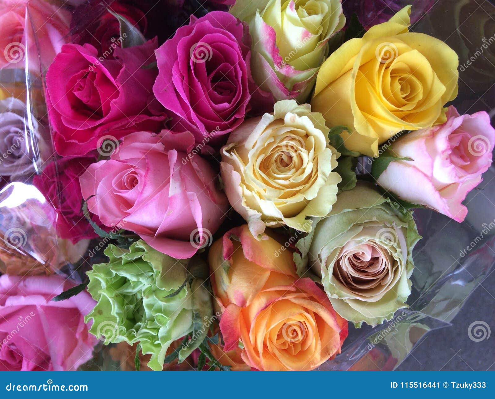 Bunch of colorful roses stock image. Image of roses - 115516441