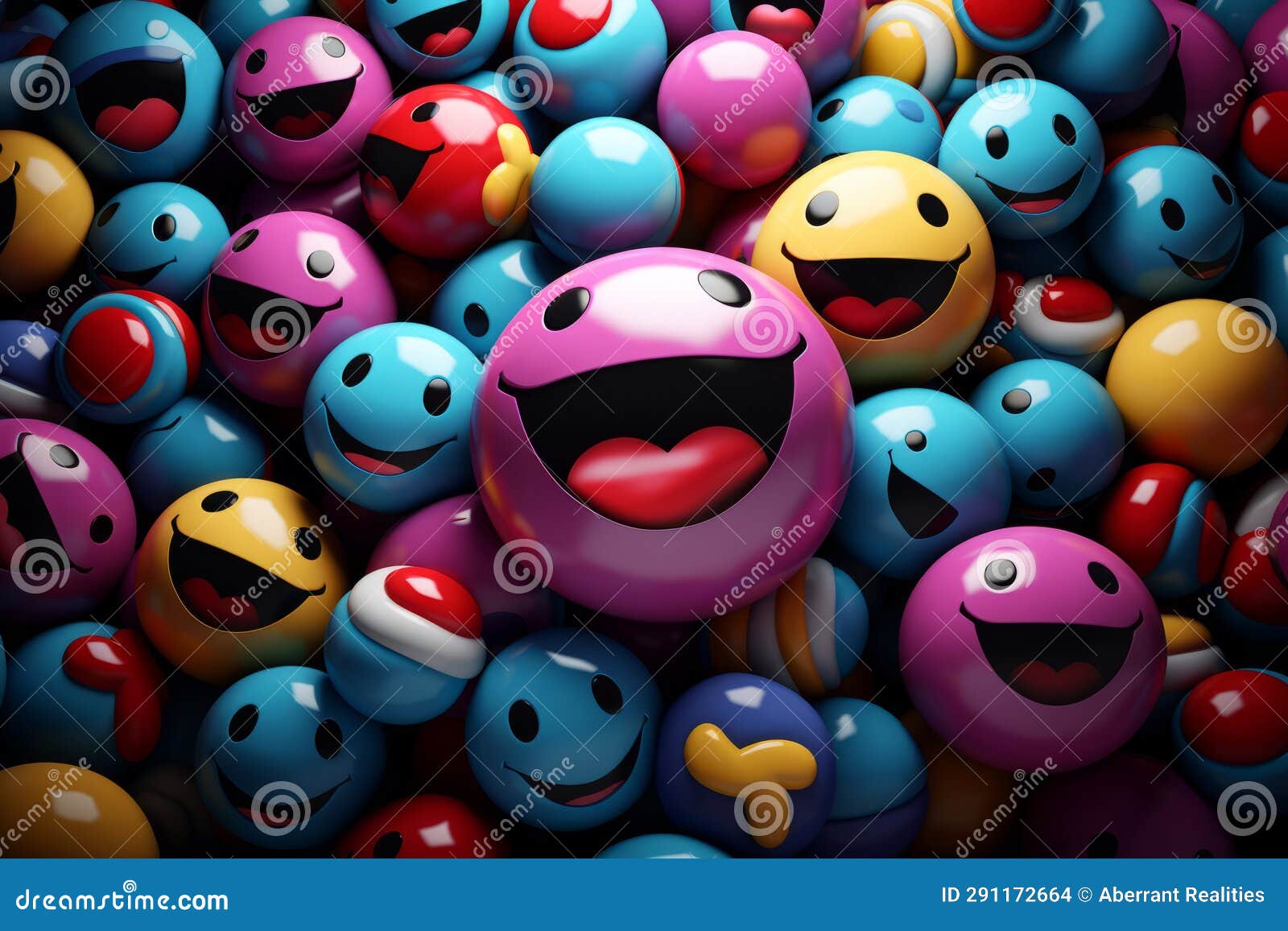A Bunch of Colorful Smiley Faces are Surrounded by Other Smiley Faces ...