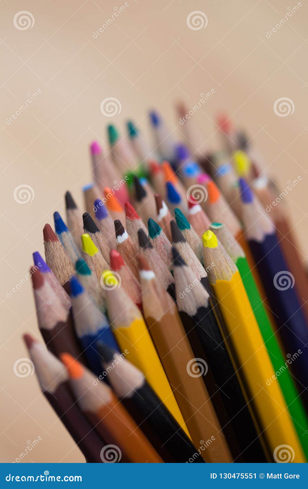 Bunch of coloured pencils stock image. Image of colors - 130475551