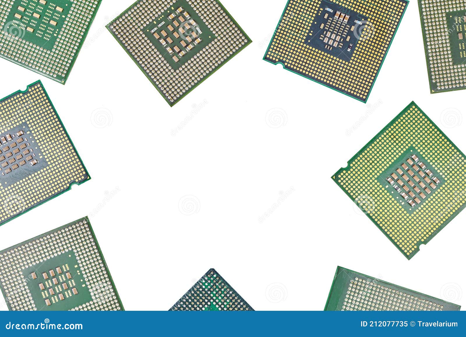 Bunch Of CPU, Central Processor Units And RAM, Random-access Memory ...