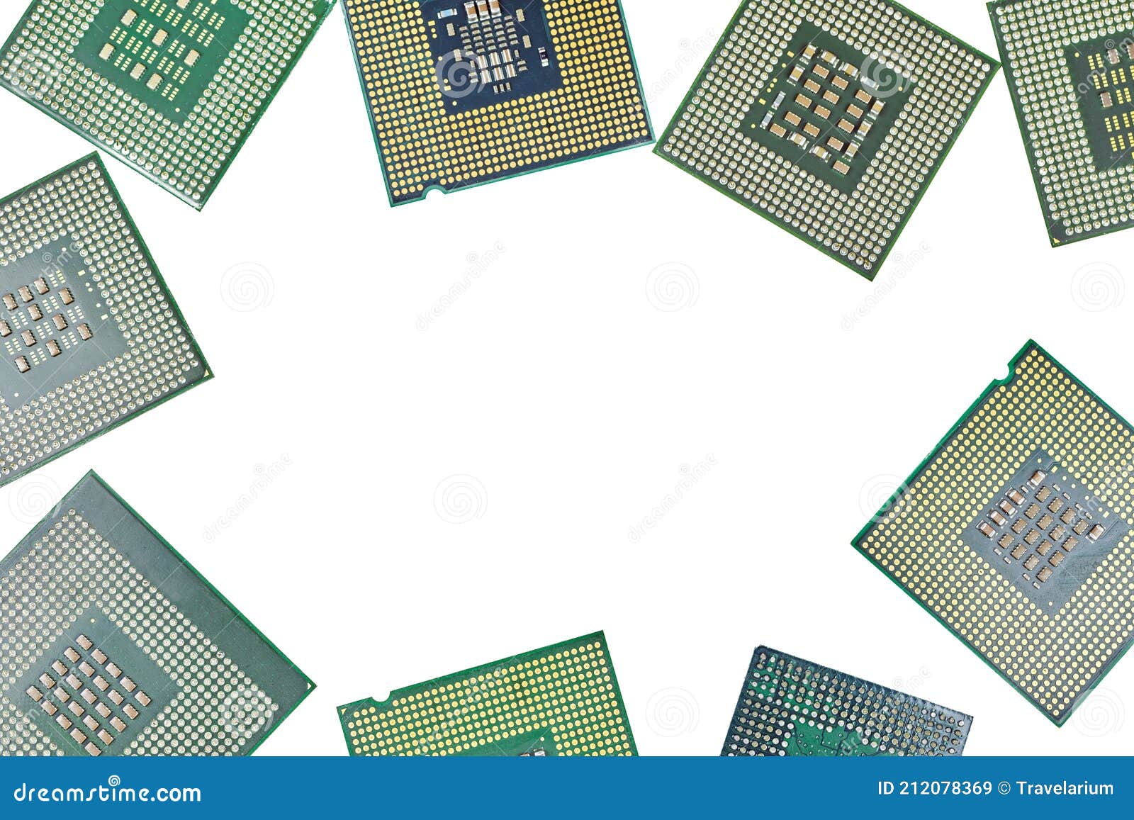 Bunch Of CPU, Central Processor Units And RAM, Random-access Memory ...