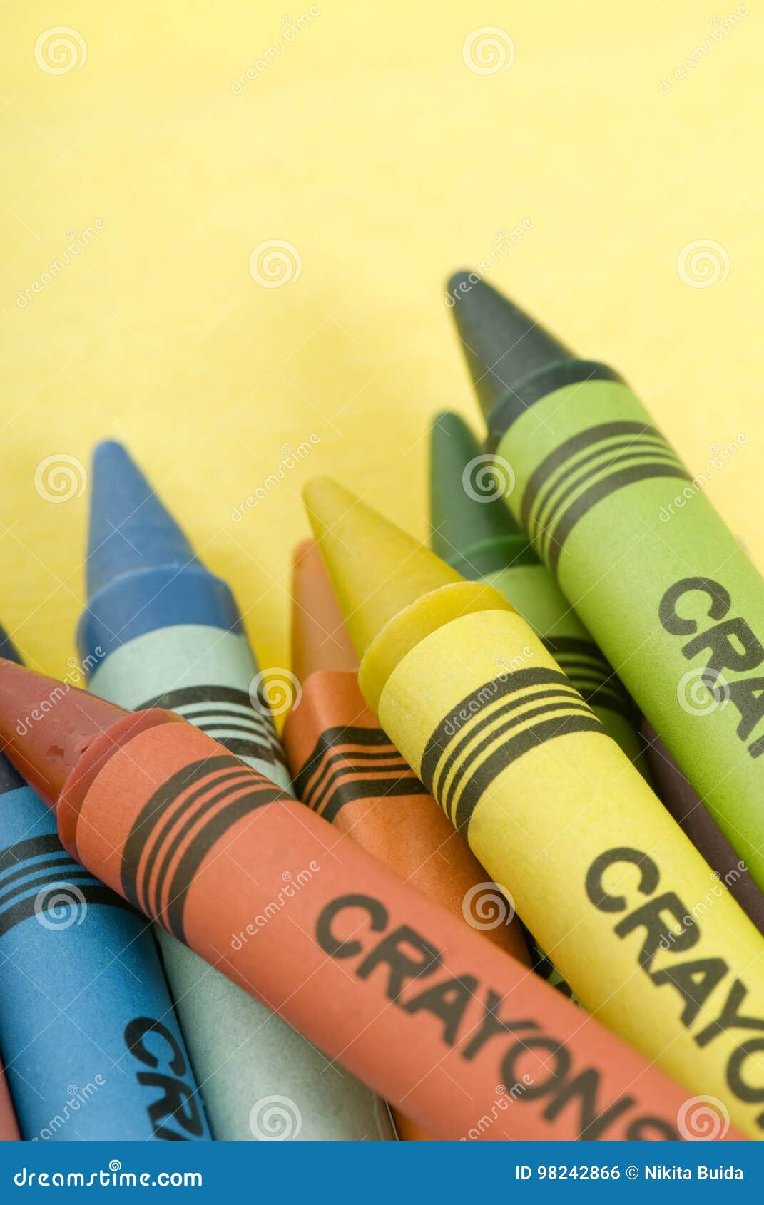 Bunch of crayons stock photo. Image of equipment, crayons - 98242866
