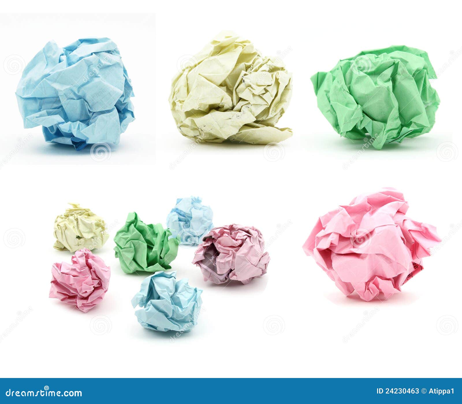 Bunch of Cumbled Color Paper Stock Image - Image of dump, garbage: 24230463