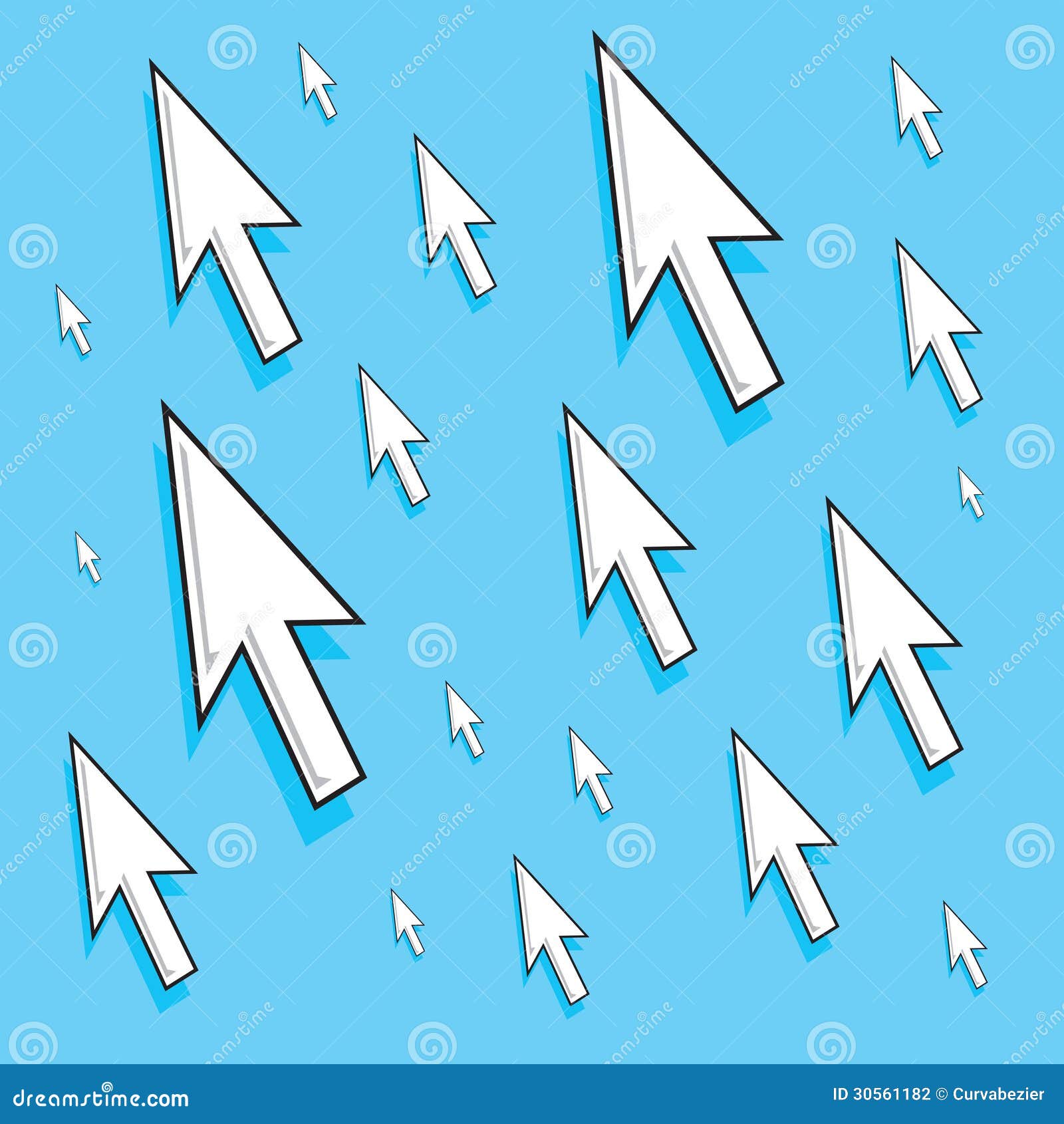 Bunch of cursors attack stock illustration. Illustration of aggression ...