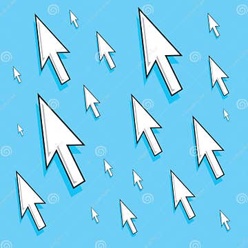 Bunch of cursors attack stock illustration. Illustration of aggression ...