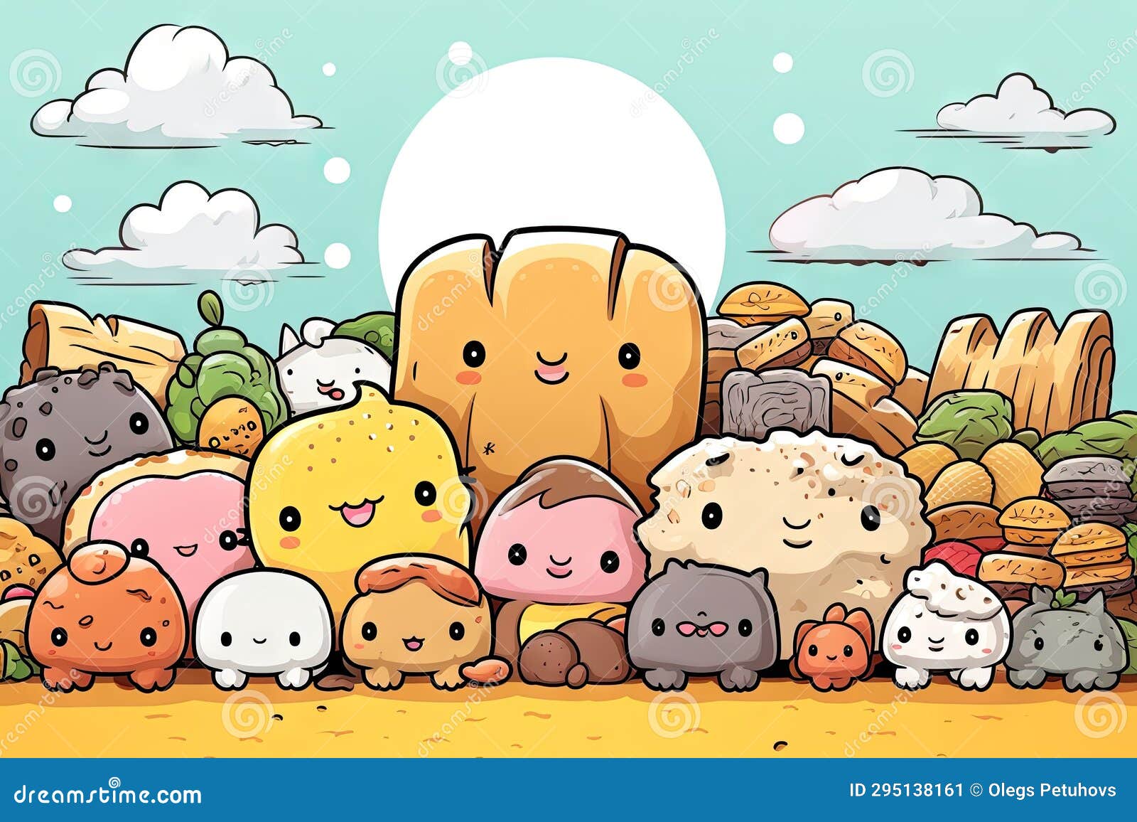 A Bunch of Cute Little Animals in a Pile of Rocks. Generative Ai Stock ...