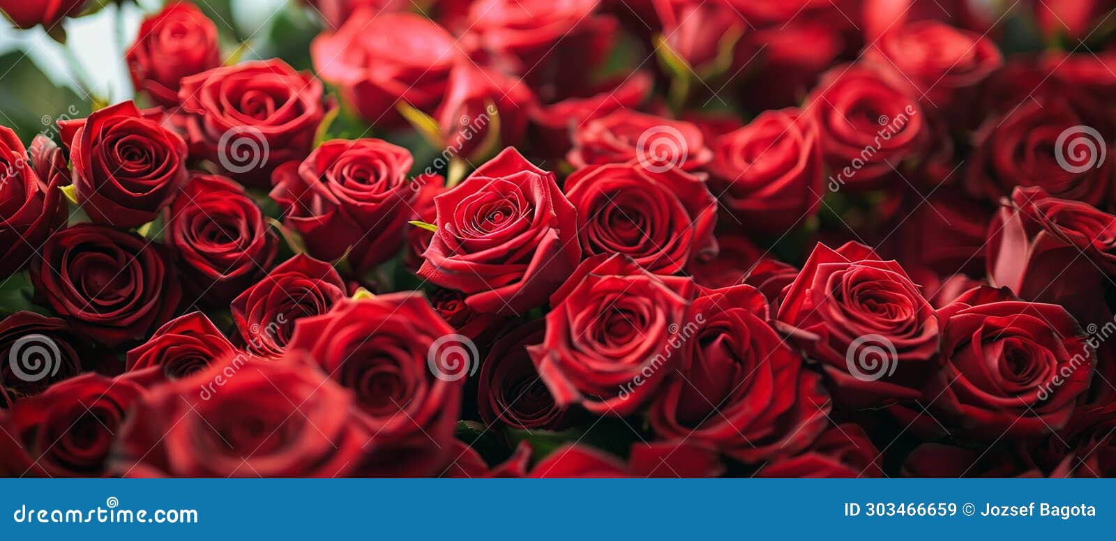 A Bunch of Deep Red Colored Roses, Top View, Wide Scale Image Stock ...