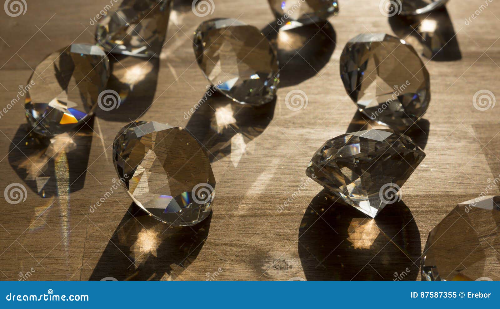 Bunch of Diamonds on Surface Stock Image - Image of crystal, jewelry ...