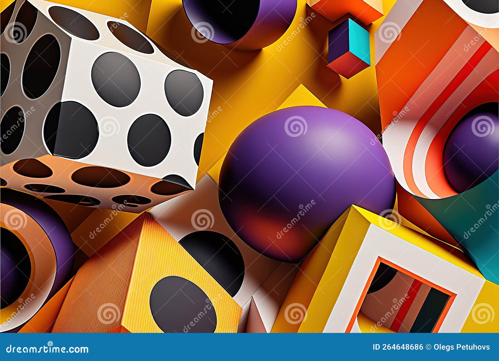 A Bunch of Different Colored Objects are Stacked Together on a Table ...