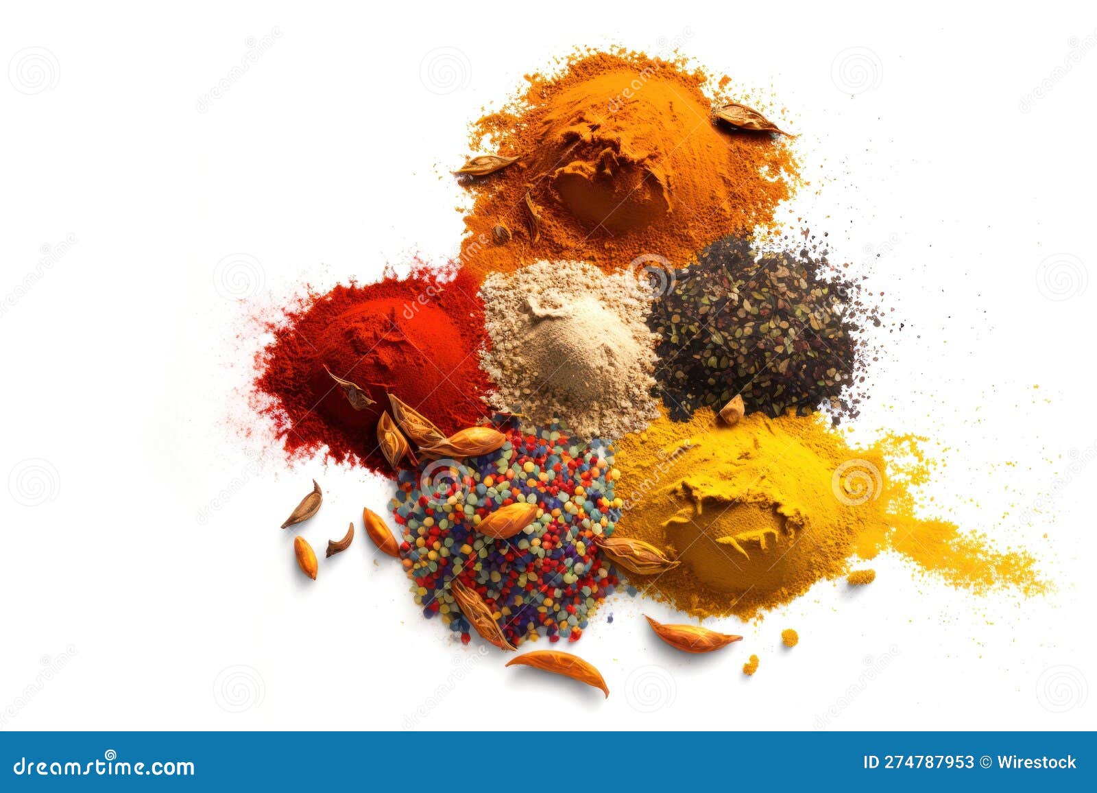 A Bunch of Different Colored Powders in Various Shapes and Sizes Stock ...